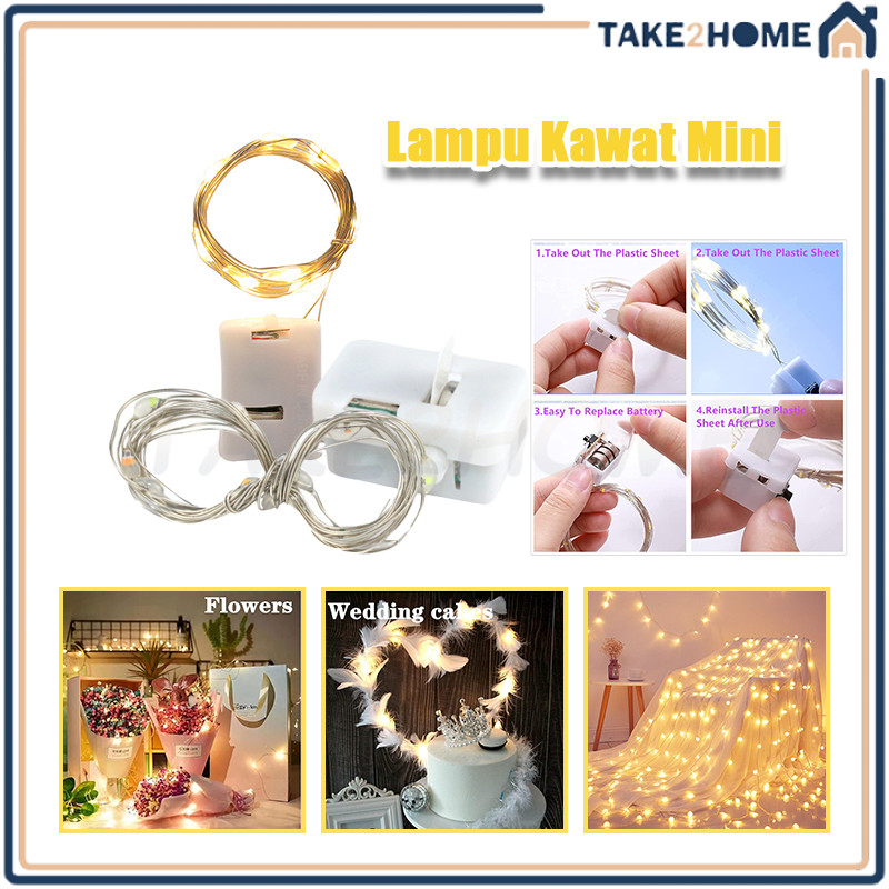 Jual Lampu Kawat Mini/Kawat Mini Meter Lampu/Hias Dekorasi Gift Box ...