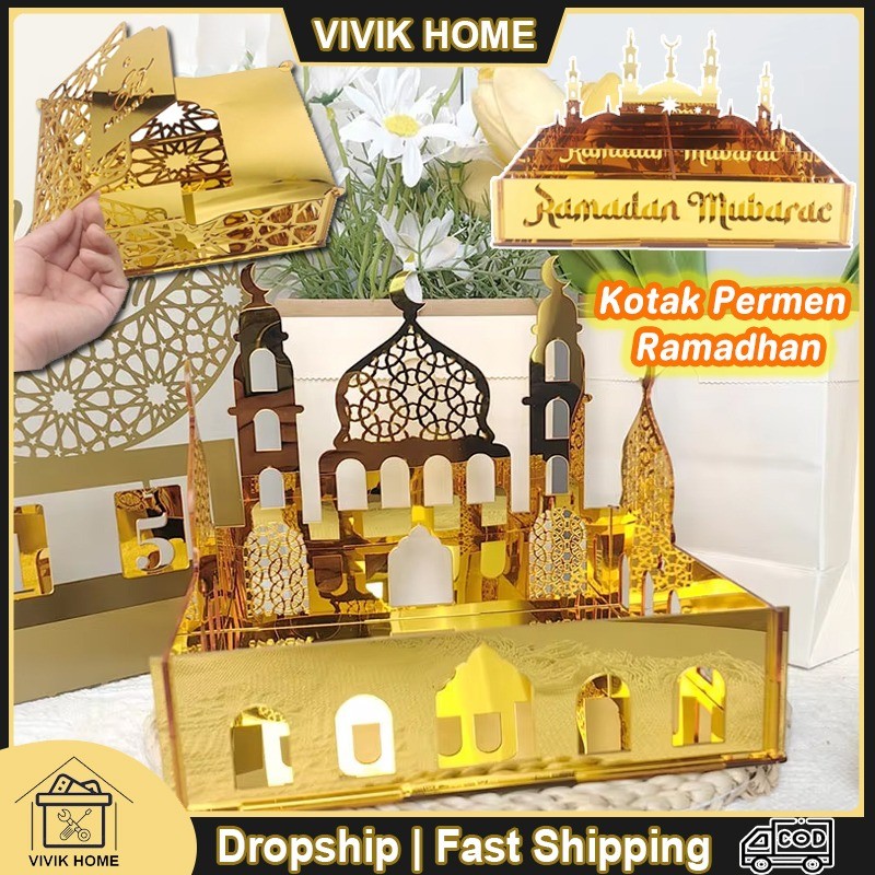 Jual Kotak Permen Ramadhan Kotak Cemilan Kreatif Dengan Tutup Ornamen ...