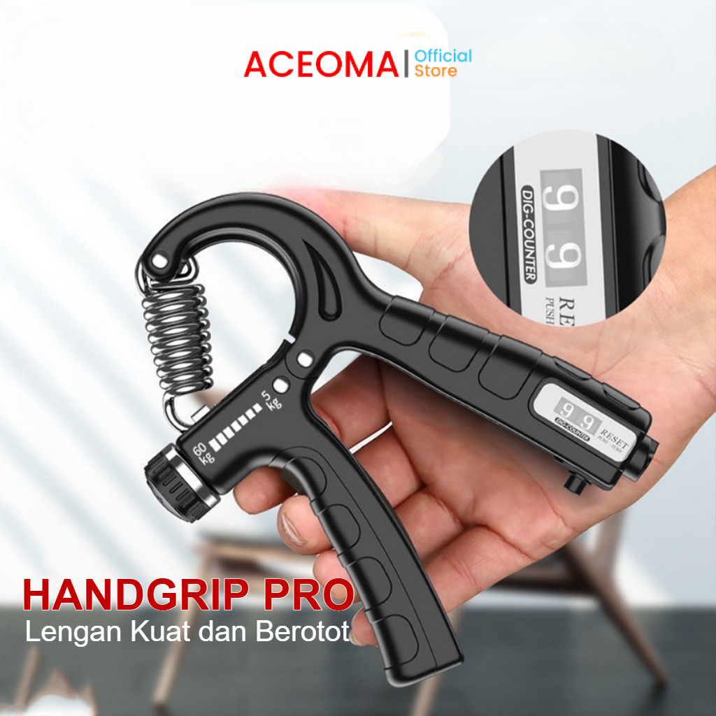 Jual Grip Tangan Handgrip 5-60kg Counter Hitung Otomatis Alat Latihan ...