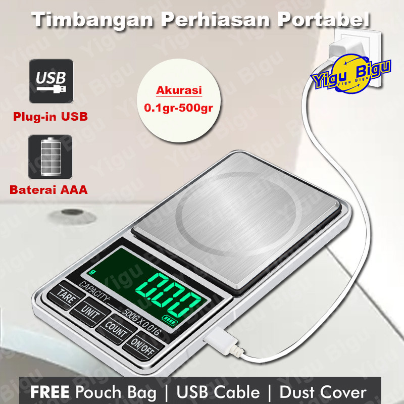 Jual Timbangan Perhiasan Portabel Timbangan Perhiasan 0,1 Gram - 500 ...
