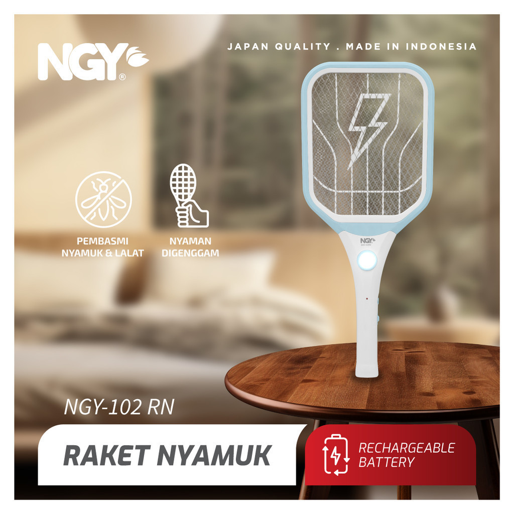 Jual NGY Raket Nyamuk Elektrik + Lampu | NGY102RN- NAGOYA | Shopee ...
