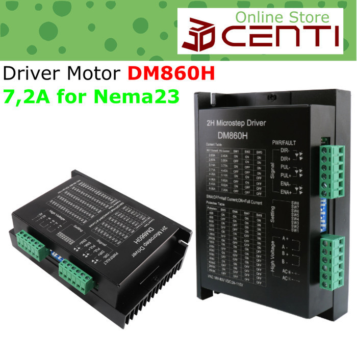 Jual Driver Motor Stepper 42 57 86 DM860H DM860 High Current Peak 7.2A With Cooler Fan for ...