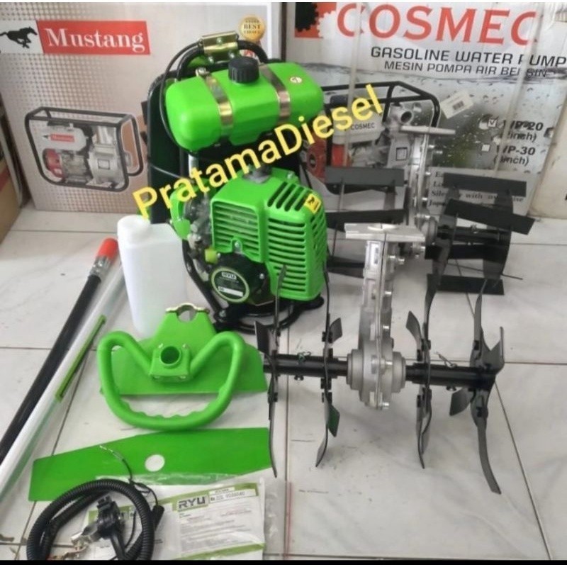 Jual Paket (3 in1)Mesin potong rumput RYU RBC 2T+2Cultivator bajak ...