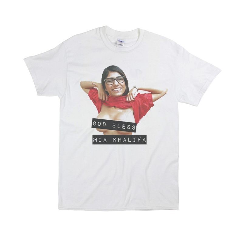 Jual KAOS BAND / T SHIRT / MIA KHALIFA / KAOS MIA KHALIFA GOD BLESS ...