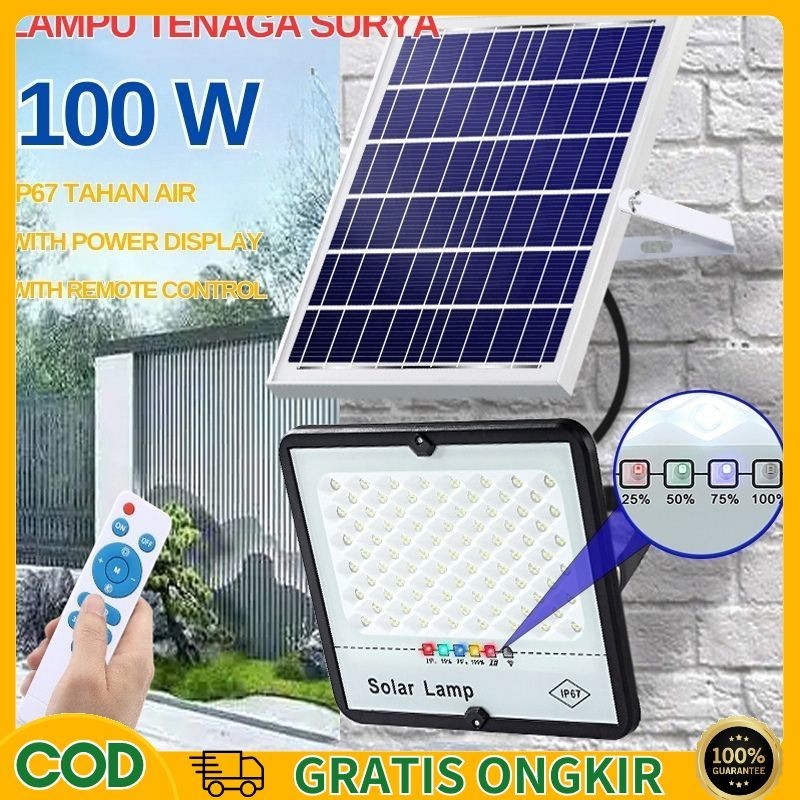 Jual 【COD】Lampu Tenaga Surya Outdoor Lampu Sorot Solar Cell Otomatis ...