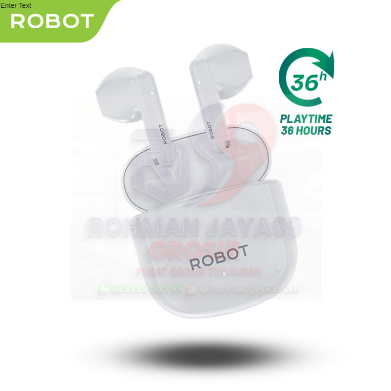 Jual Robot Wireless Earphone Airbuds T60 Original TWS Bluetooth 100% ...
