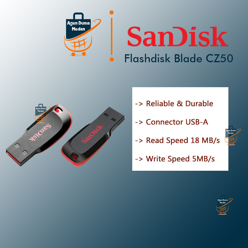 Jual Flashdisk SanDisk 16GB 32GB 64GB Cruzer Blade CZ50 | Shopee Indonesia