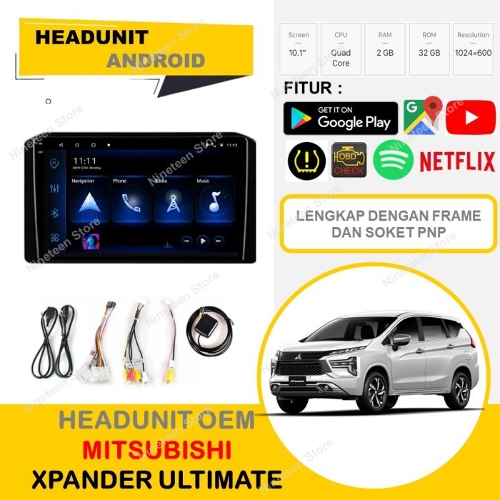 Jual Headunit Android Mitsubishi Xpander Ultimate 10 Inch PNP dengan ...