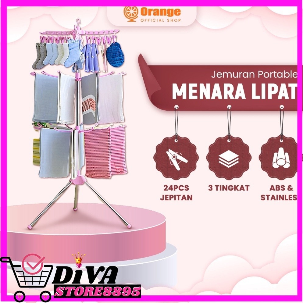 Jual JEMURAN MENARA JUMBO GANTUNGAN / RAK BAJU BAYI SERBAGUNA | Shopee ...