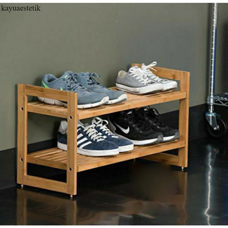 Jual rak sepatu kayu jati belanda minimalis | Shopee Indonesia