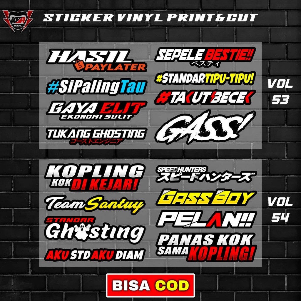Jual Stiker Racing Pack Print Cut Viral Terbaru Stiker Motor Sticker ...