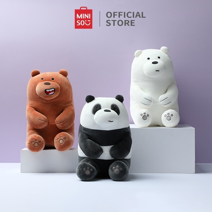 Jual Miniso Boneka mainan anak We Bare Bears-Lovely Sitting Plush ...