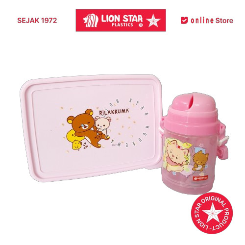 Jual LION STAR Tempat Makan Paket Hemat Rilakkuma Lunch Box Sekat 3 Spirit Bottle Rilakkuma ...