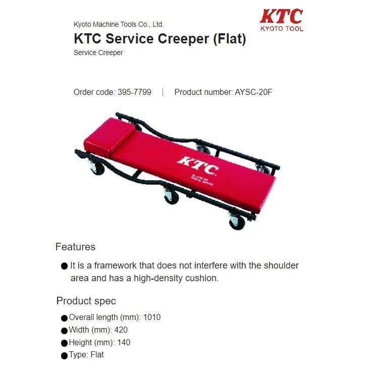 Jual KTC AYSC-20F Alas mekanik Montir Mechanic Service Creeper | Shopee Indonesia