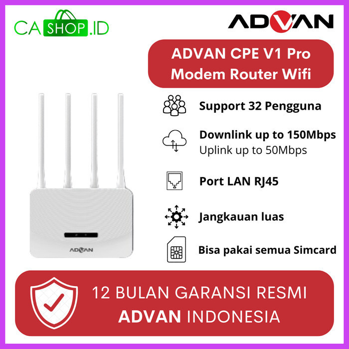 Jual Advan CPE Router V1 Pro 4G LTE RJ45 LAN Modem Wifi Unlock New ...
