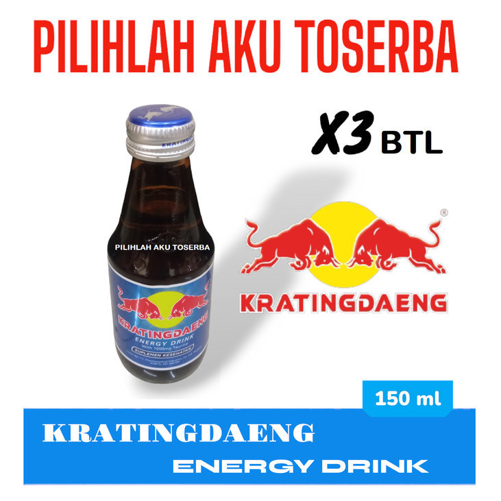 Jual KRATINGDAENG Energy Drink 150 ml - ( HARGA 3 botol ) | Shopee ...