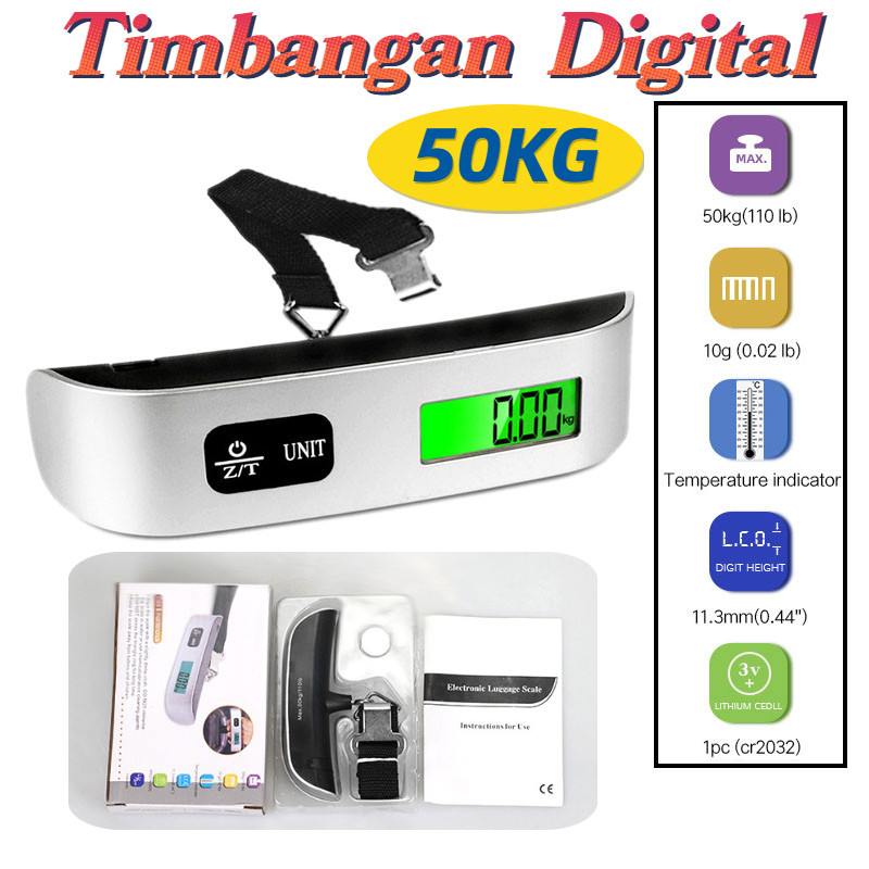 Jual Travel Scale Layar LCD Digital Skala Portabel Timbangan Koper Tas ...