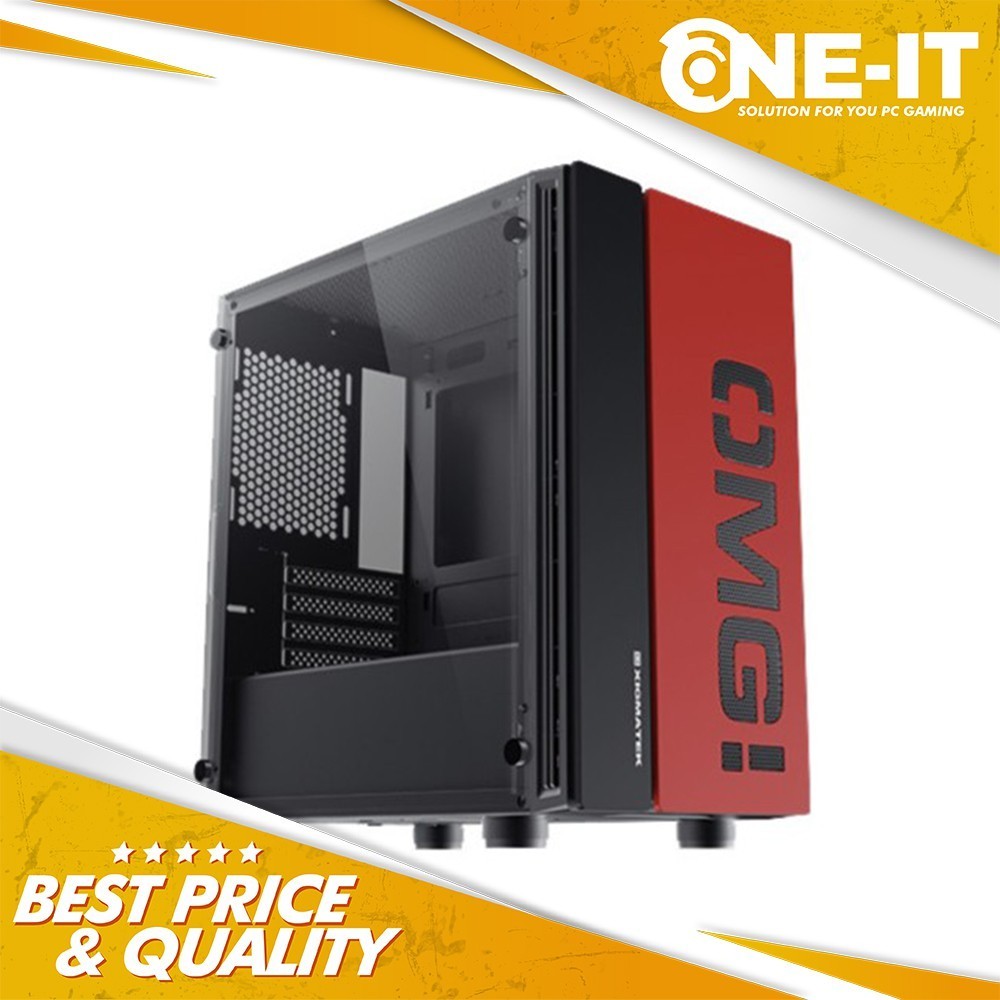 Jual Casing PC XIGMATEK OMG BLACK RED MESH TEMPERED GLASS M-ATX MID ...