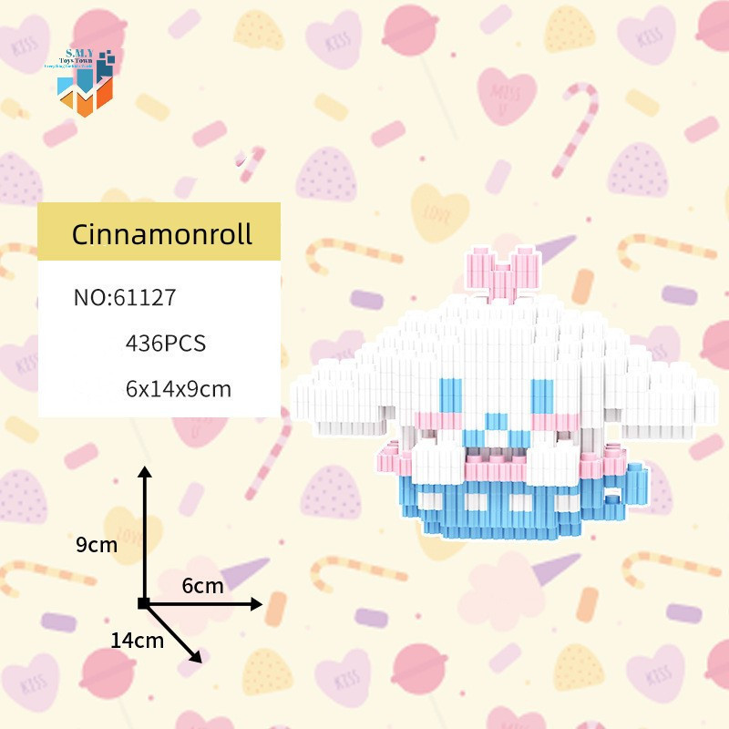 Jual Nano Blocks Cinnamon Roll 3D Model, Mainan Blok Susun, Blok ...