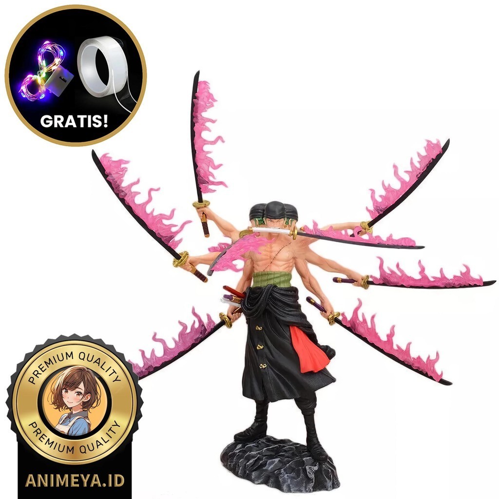 Jual Action Figure Statue One Piece Roronoa Zoro Kyutoryu 9 Pedang Aura ...