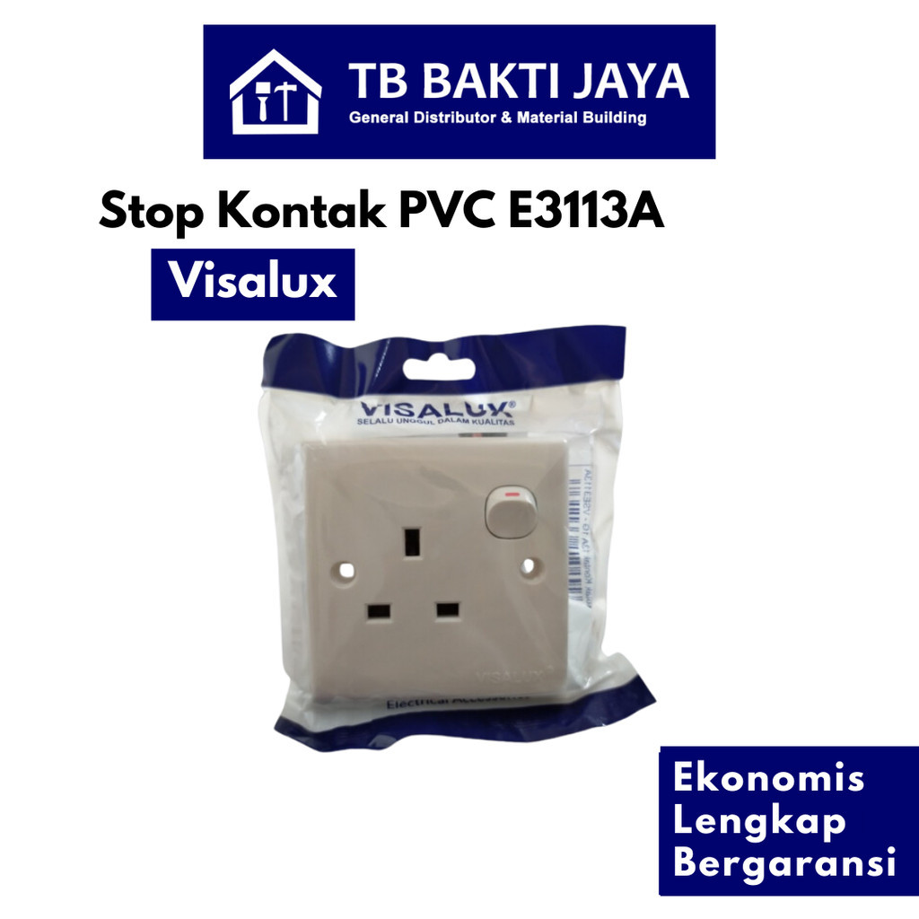 Jual Visalux Stop Kontak PVC 3113A / Stop Kontak AC / Saklar AC ...
