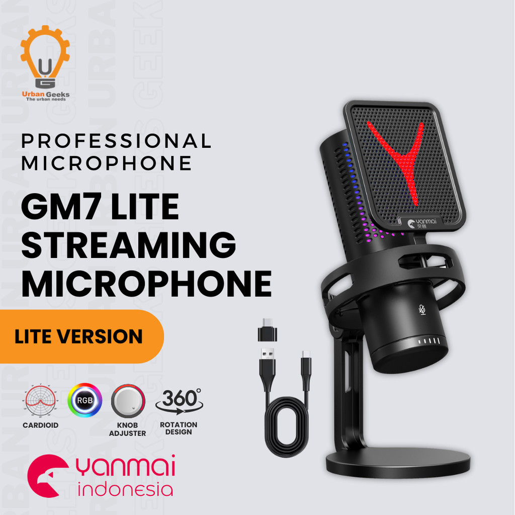 Jual Yanmai GM7 Lite USB Gaming Microphone RGB Streaming Condenser ...
