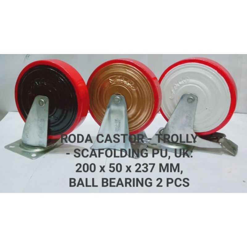 Jual RODA CASTOR-TROLLY RANGKA HIDUP 8 IN PU | Shopee Indonesia