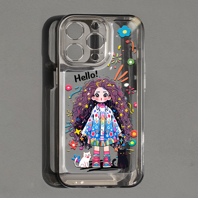 Jual Gadis Corat Coret Rambut Keriting Softcase Oppo A60 A16 11 Pro A79