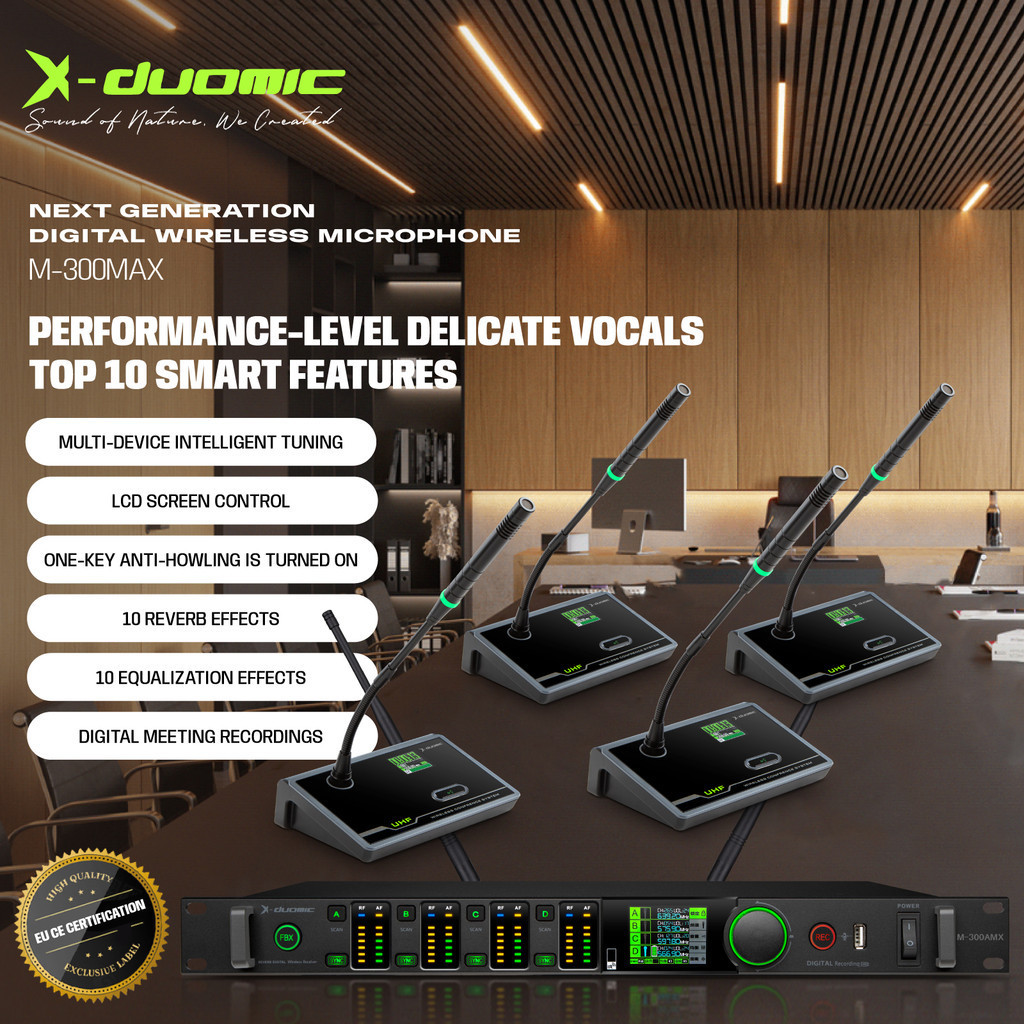 Jual True Diversity Wireless Microphone System Anti-Eavesdropping Wireless Conference Table ...