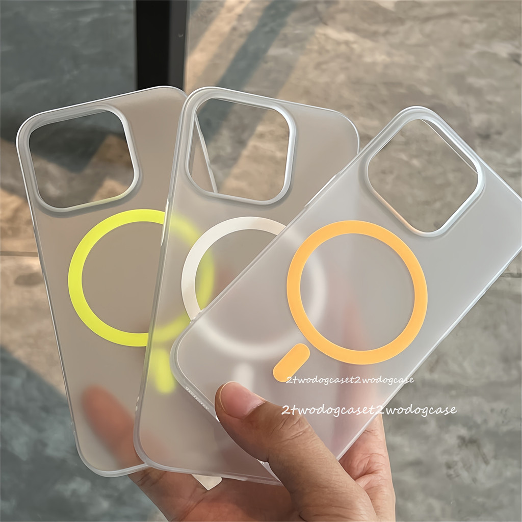 Jual Casing Ultrathin Luminous Magsafe Phone Case for iPhone 15 13 14 ...