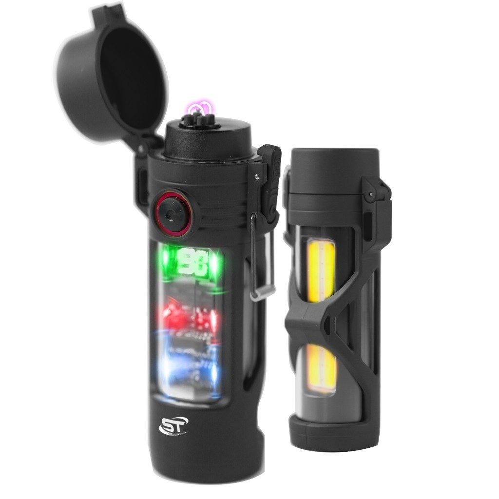 Jual Korek Api Elektrik Multifungsi Senter Led COB Floodlight Lampu 9 ...