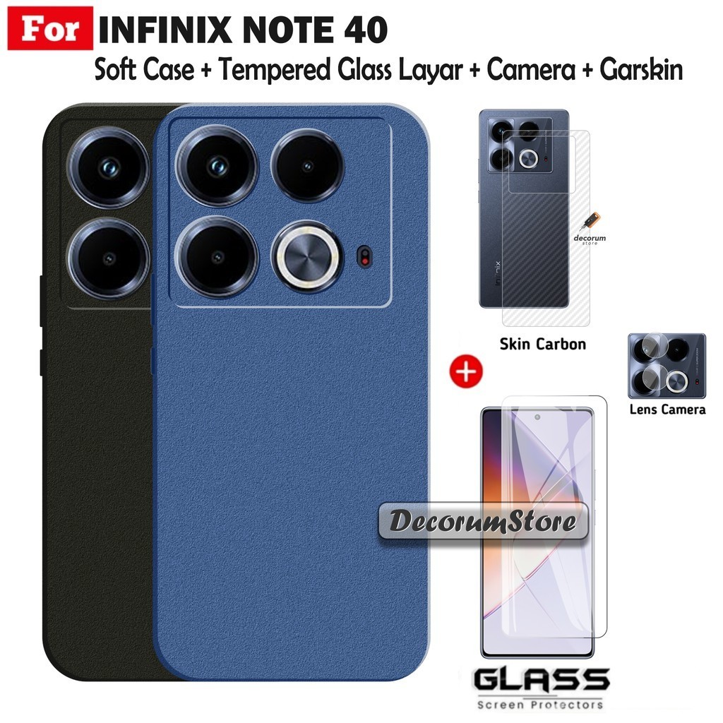 Jual 4in1 Soft Case INFINIX NOTE 40 Matte Sandstone Premium Free Anti ...