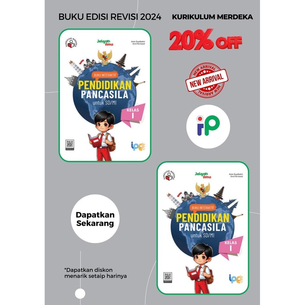 Jual Buku Paket Interaktif Pendidikan Pancasila PPKN Kelas 1/I SD/MI (REVISI 2024) Kurikulum ...