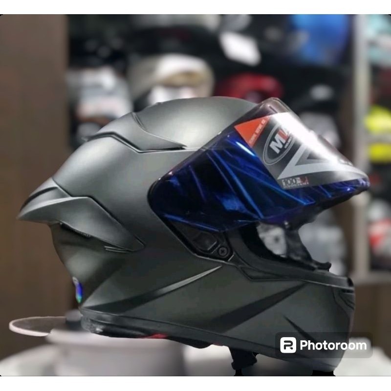 Jual HELM MLA TTC CRYPTON ORIGINAL FULL FACE BLACK DOFF | Shopee Indonesia