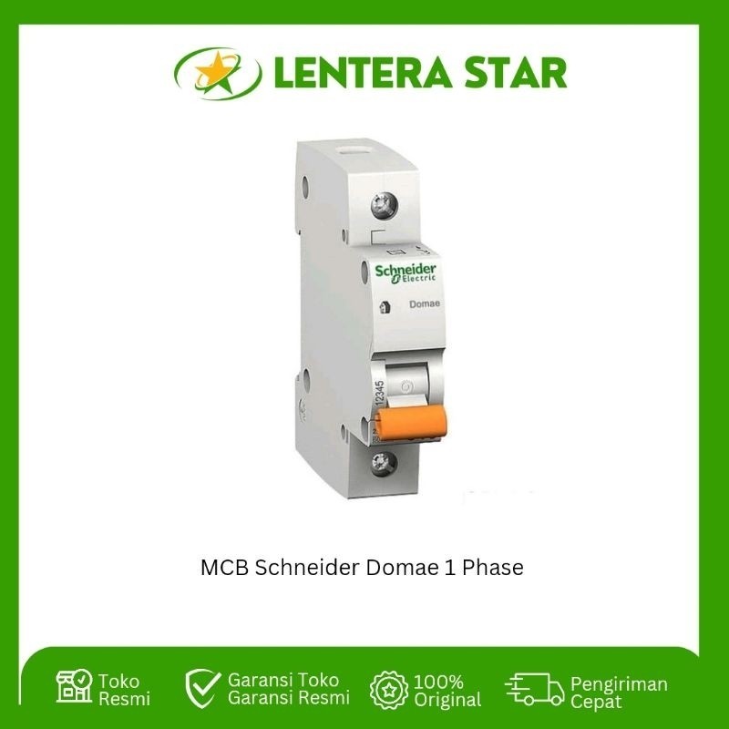 Jual MCB Schneider Domae 1 Phase Fase 2 4 6 10 16 20 25 32 40 50 63 A Ampere Miniature Circuit ...