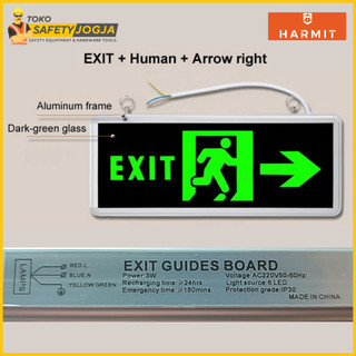 Jual Lampu Emergency EXIT Tanda Darurat EXIT Arah Kanan 1 Sisi Acrilic ...