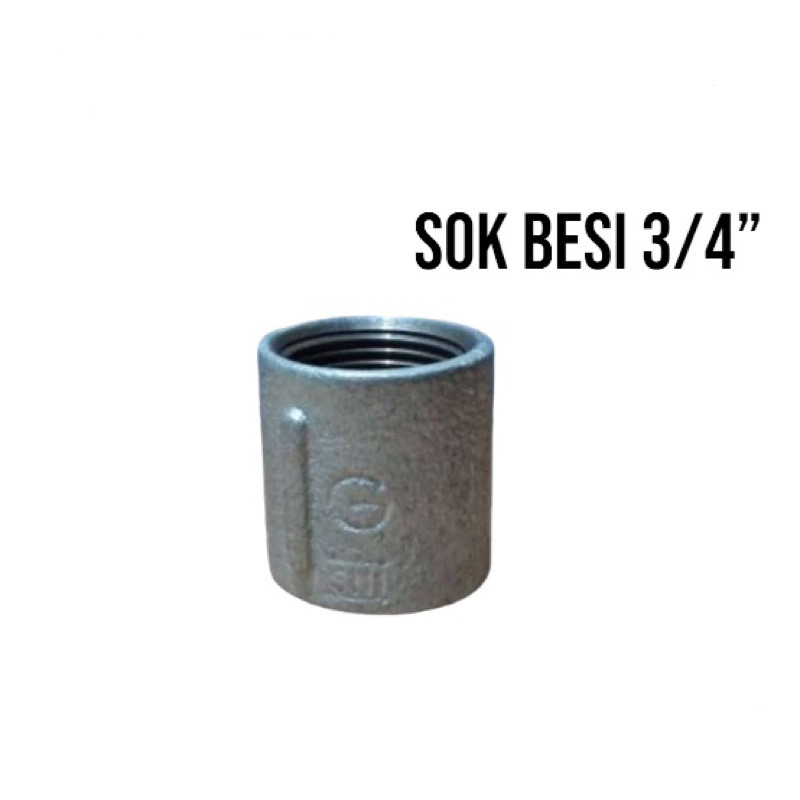 Jual Socket Galvanis Besi 3/4” drat dalam Sock Sok Soket Inch | Shopee ...