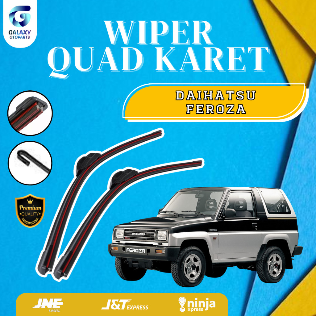 Jual Wiper Mobil Daihatsu Feroza Frameless Quad Blade 4 Karet Sepasang ...
