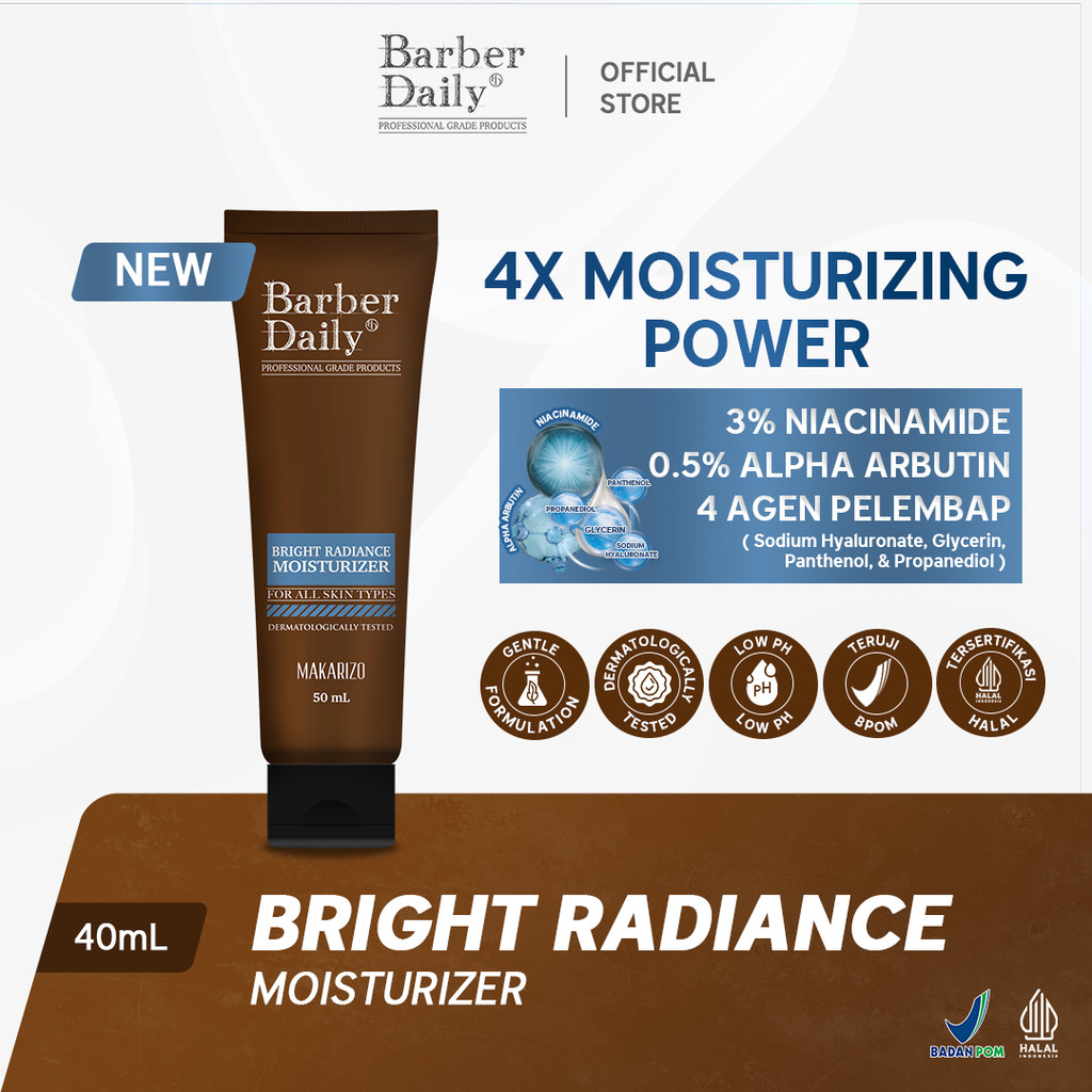 Jual Barber Daily Bright Radiance Moisturizer 50 mL | Shopee Indonesia