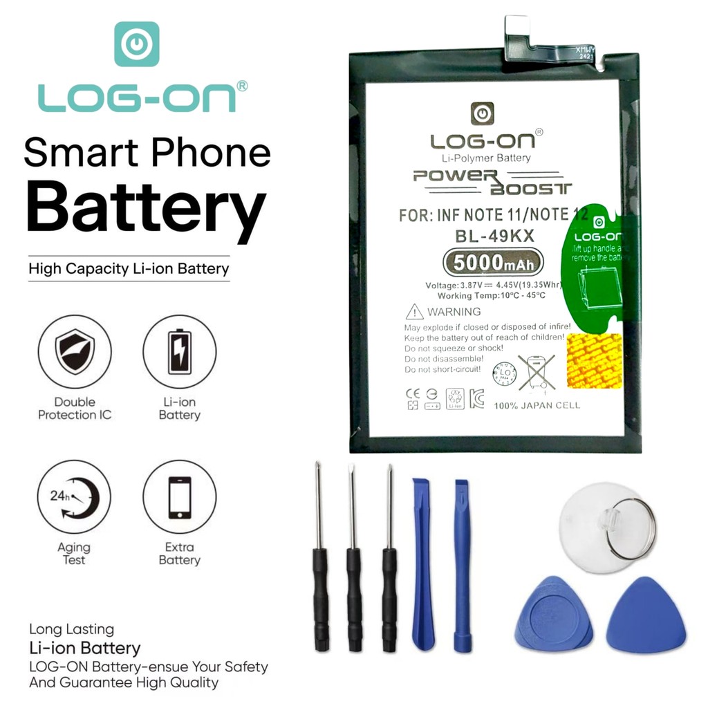Jual Baterai Log On BL-49KX Untuk Infinix Note 11 ( X663 ) / Note 12 ...