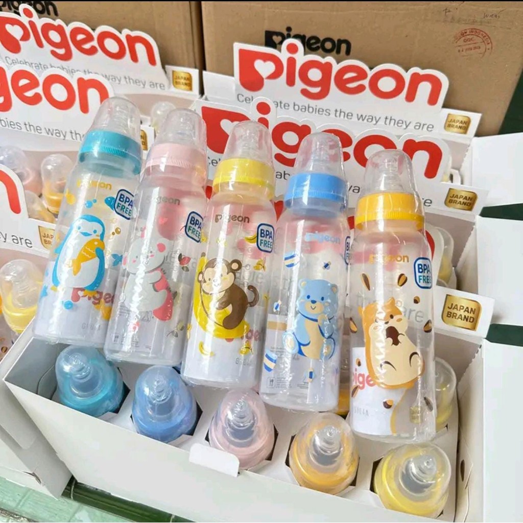 Jual Botol Susu Pigeon Dot Ulir Peristaltic Standar PP RP 50ml 120ml ...