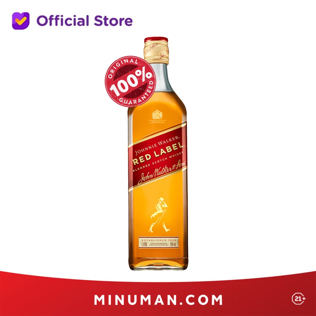 Jual Johnnie Walker Red Label 1L | Shopee Indonesia