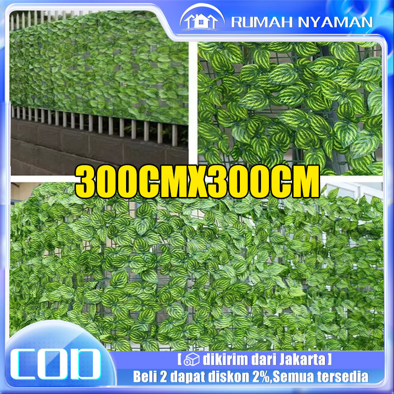 Jual 3 MX3M Rumput Dinding Sintetis Dekorasi Dinding Daun Rambat Pagar ...