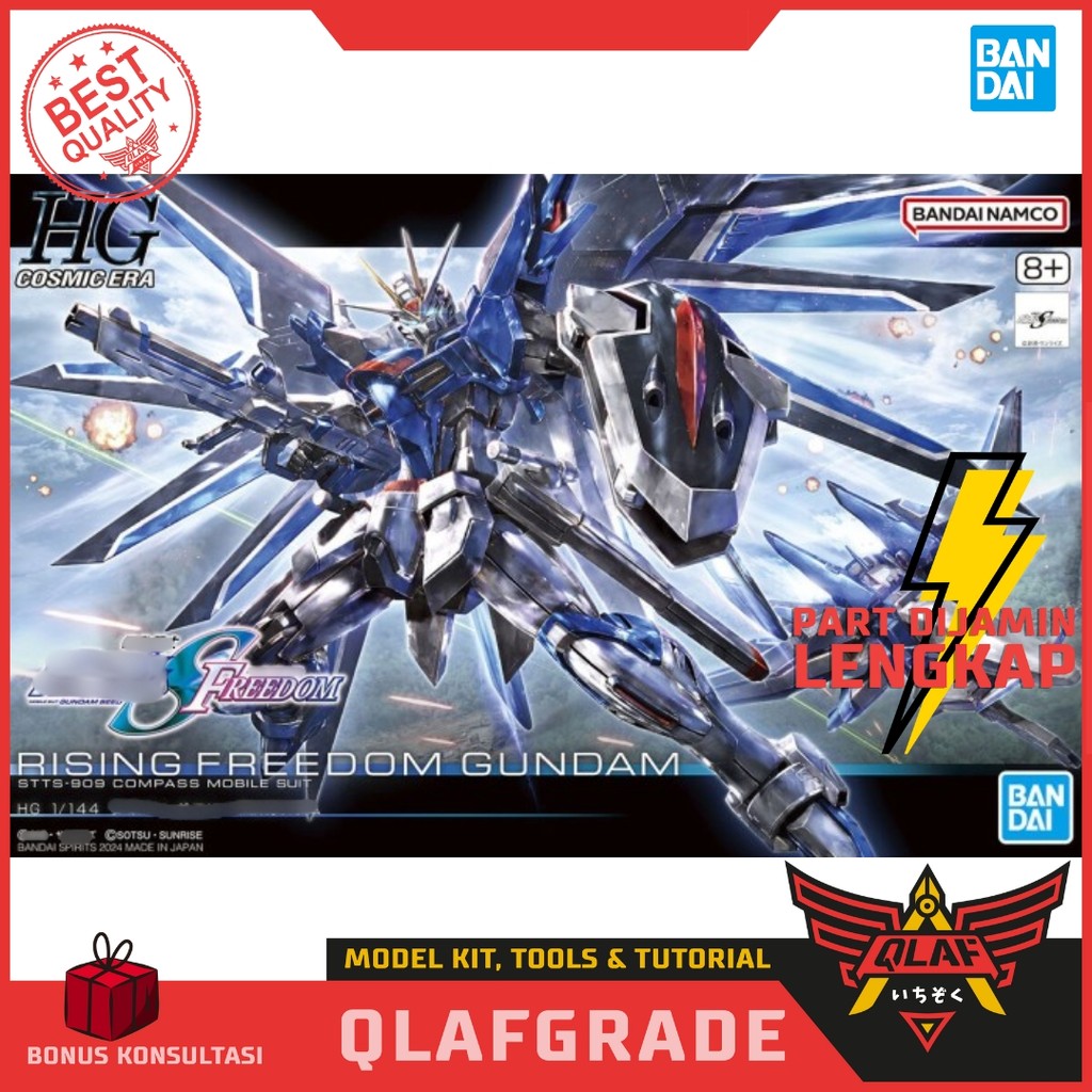 Jual HG RISING FREEDOM GUNDAM 1/144 - High Grade Model Kit Bandai ...
