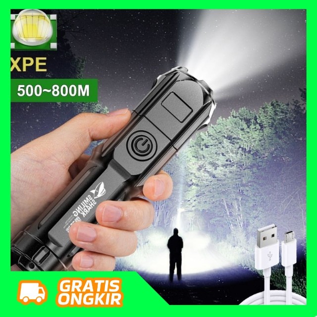 Jual SENTER SWAT LED 36W / FLASH LIGHT PORTABEL RECHARGEABLE ZOOM | Shopee Indonesia