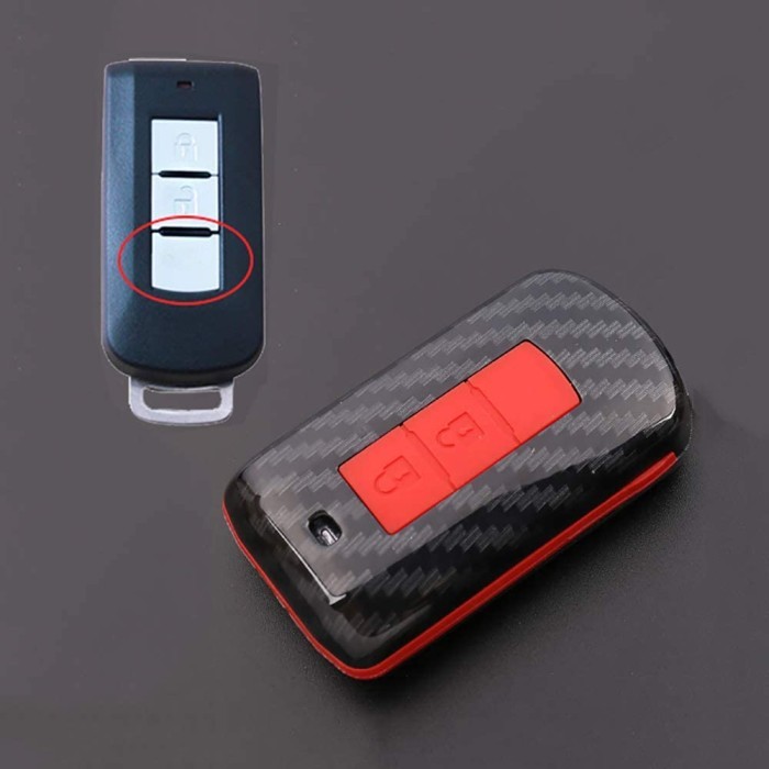 Jual Cover Carbon Casing Smart Key Keyless Kunci Mobil New Mitsubishi ...