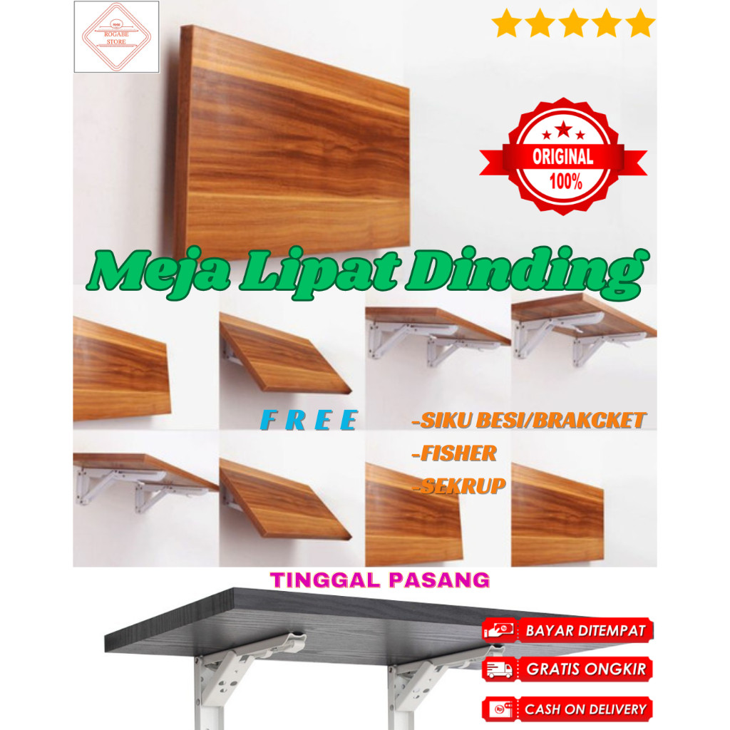 Jual Meja Lipat Dinding / Meja Gantung / Meja Komputer 100X40, 90X40 ...