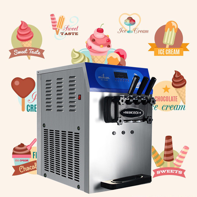 Jual Sundae Ice Cream Machine Commercial Automatic Three Flavor Ice ...