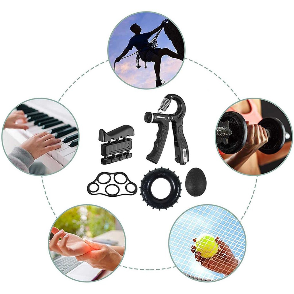 Jual XIMOL Spring Hand Grip Finger Power Mechanical Counting 5in1 ...