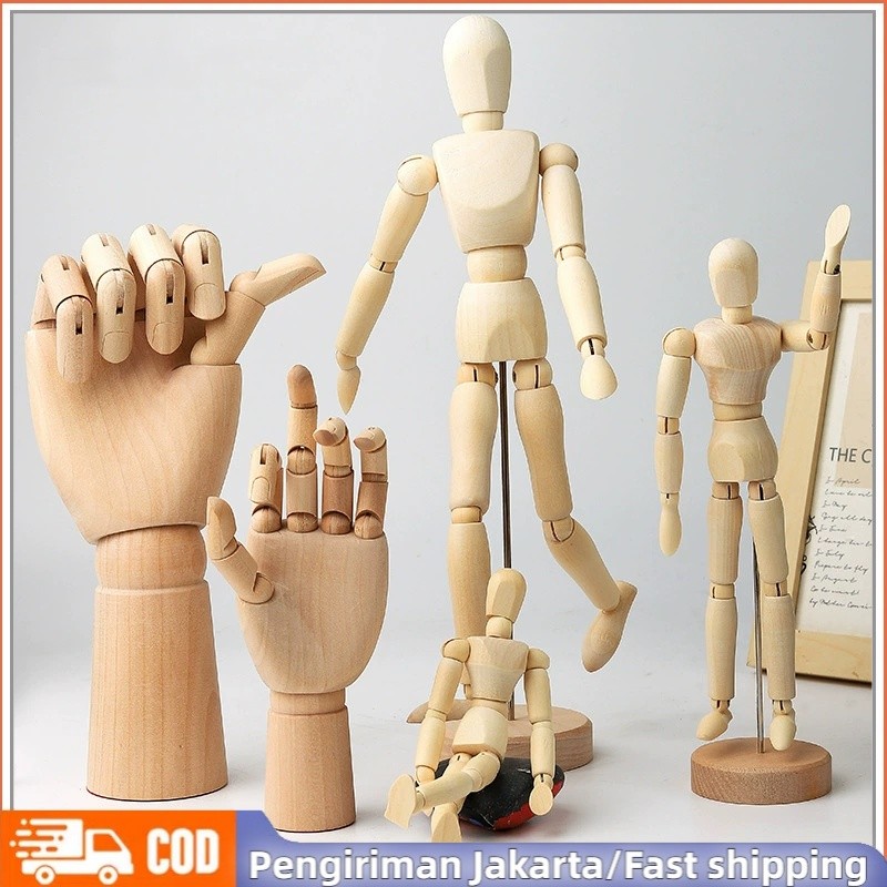 Jual 【RHAAST】Tampilan model tangan manekin kayu aktivitas model meja ...